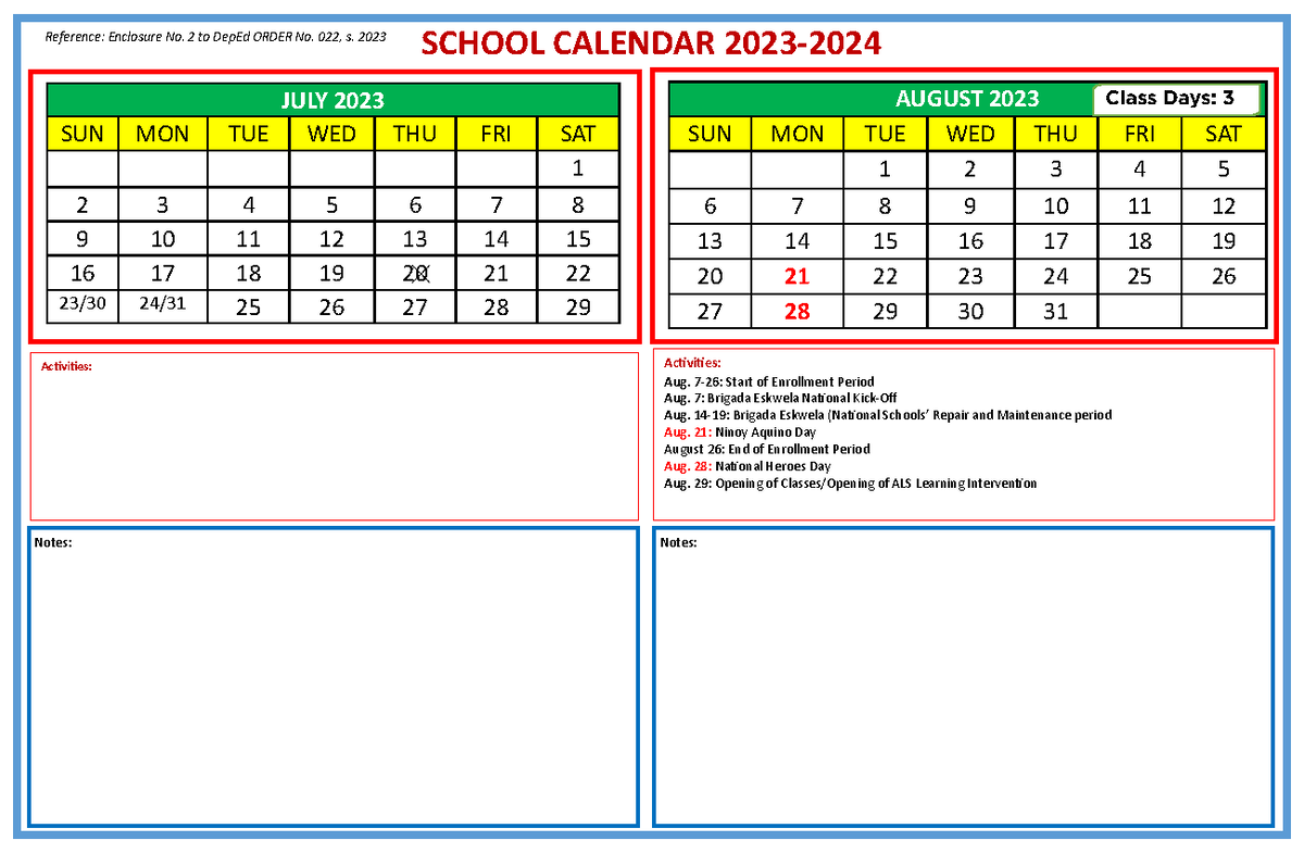 School Calendar - JULY 2023 SUN MON TUE WED THU FRI SAT 1 2 3 4 5 6 7 8 ...