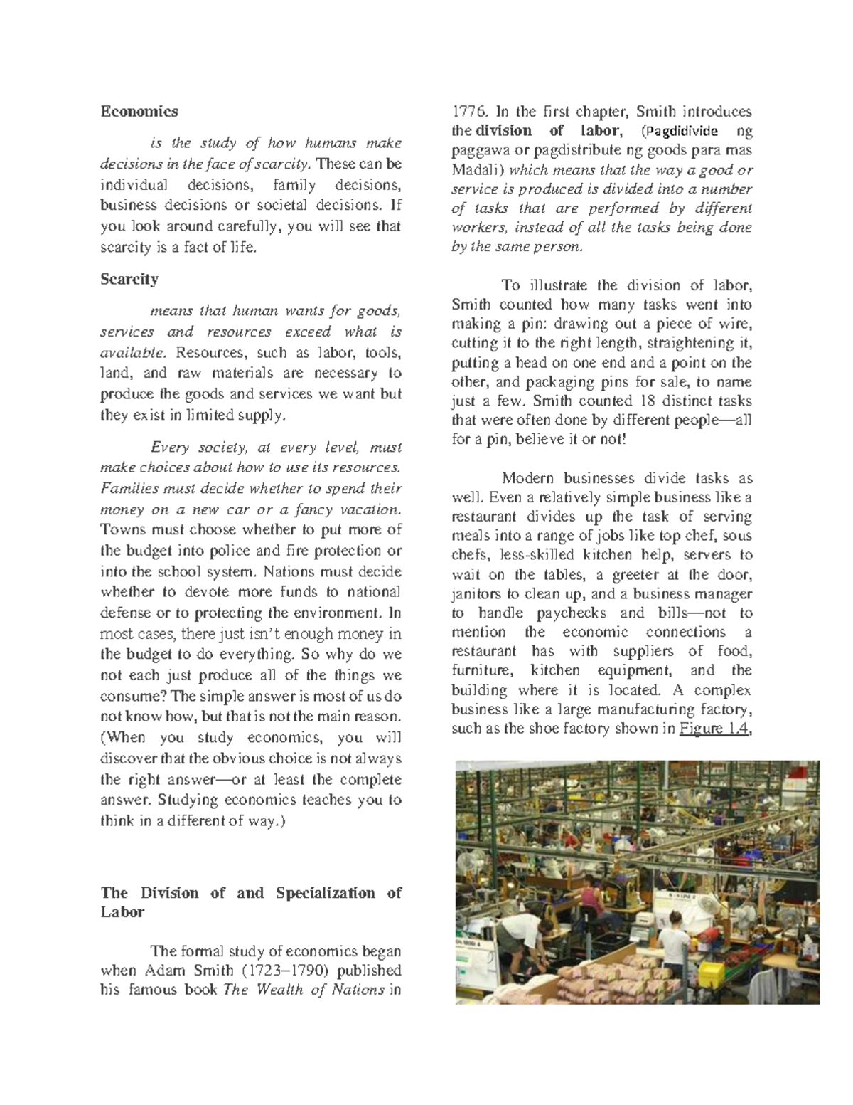 Economics - man - Economics is the study of how humans make decisions ...