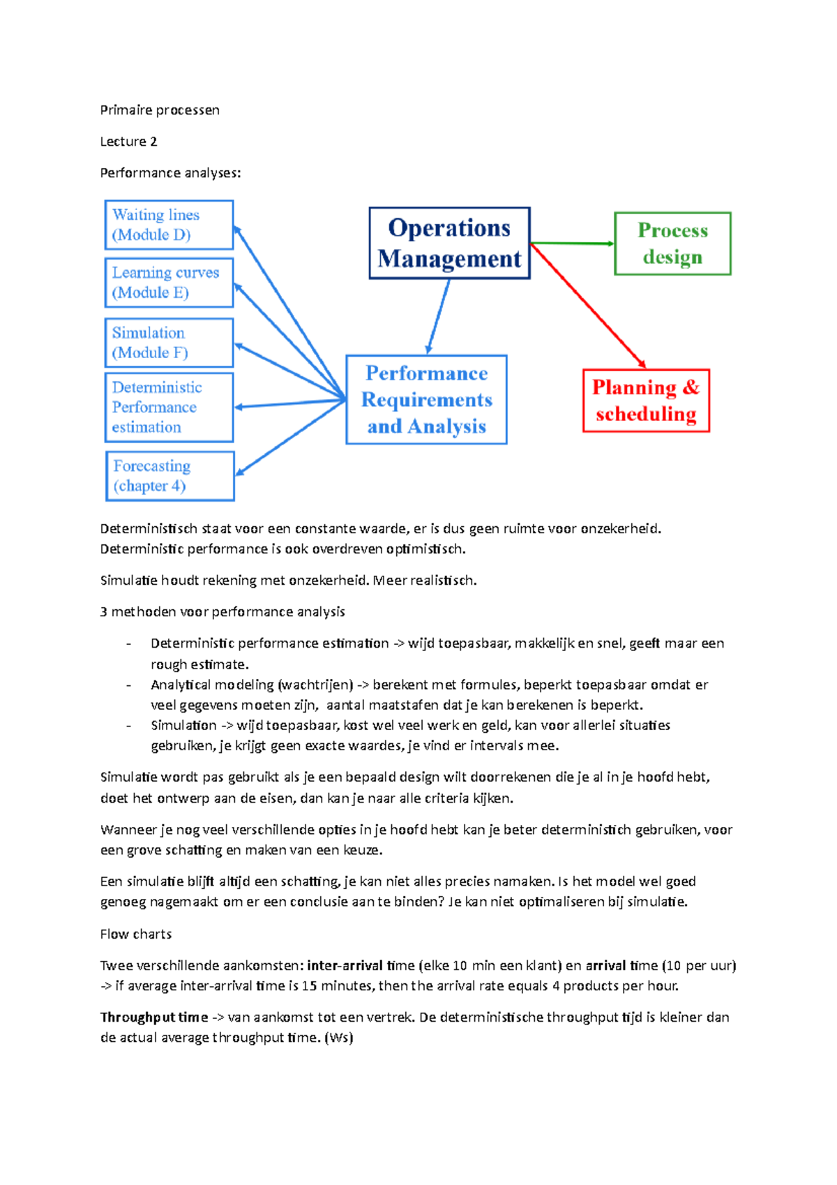 Primaire processen - tot en met hc 6 - Primaire processen Lecture 2 ...