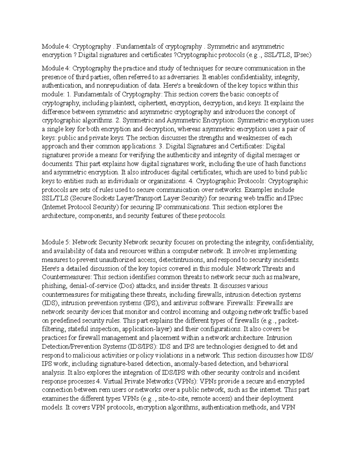 Module-4-30 - Module 4: Cryptography. Fundamentals of cryptography ...