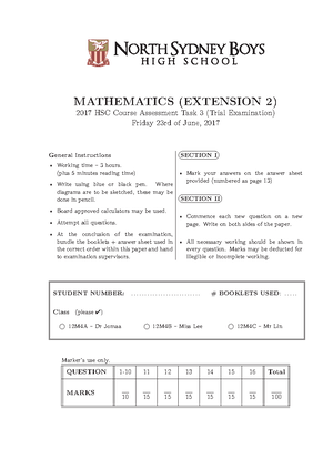 SBHS 2018 Y8 HY SOL - past paper - SYDNEY BOYS HIGH SCHOOL YEAR 8 HALF ...