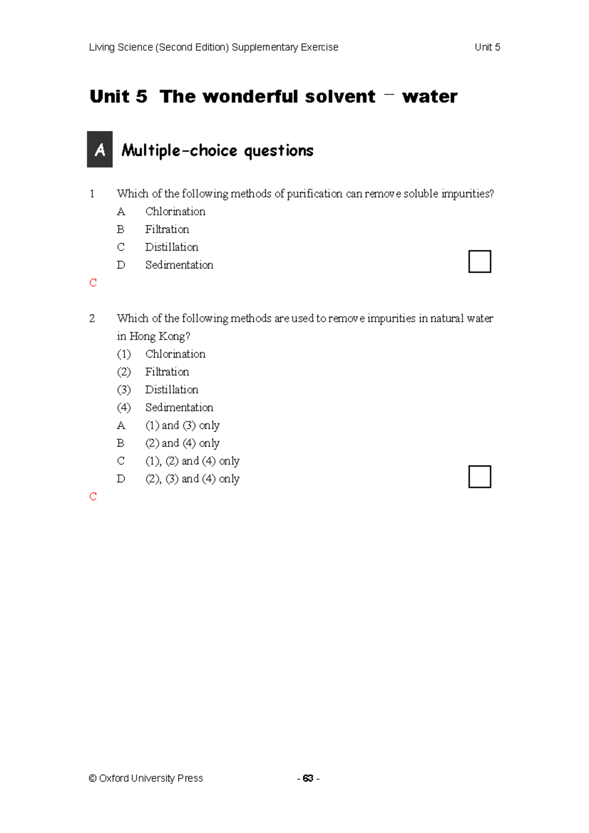 Supp. Ex. - 05 The wonderful solvent - water - Unit 5 The wonderful ...