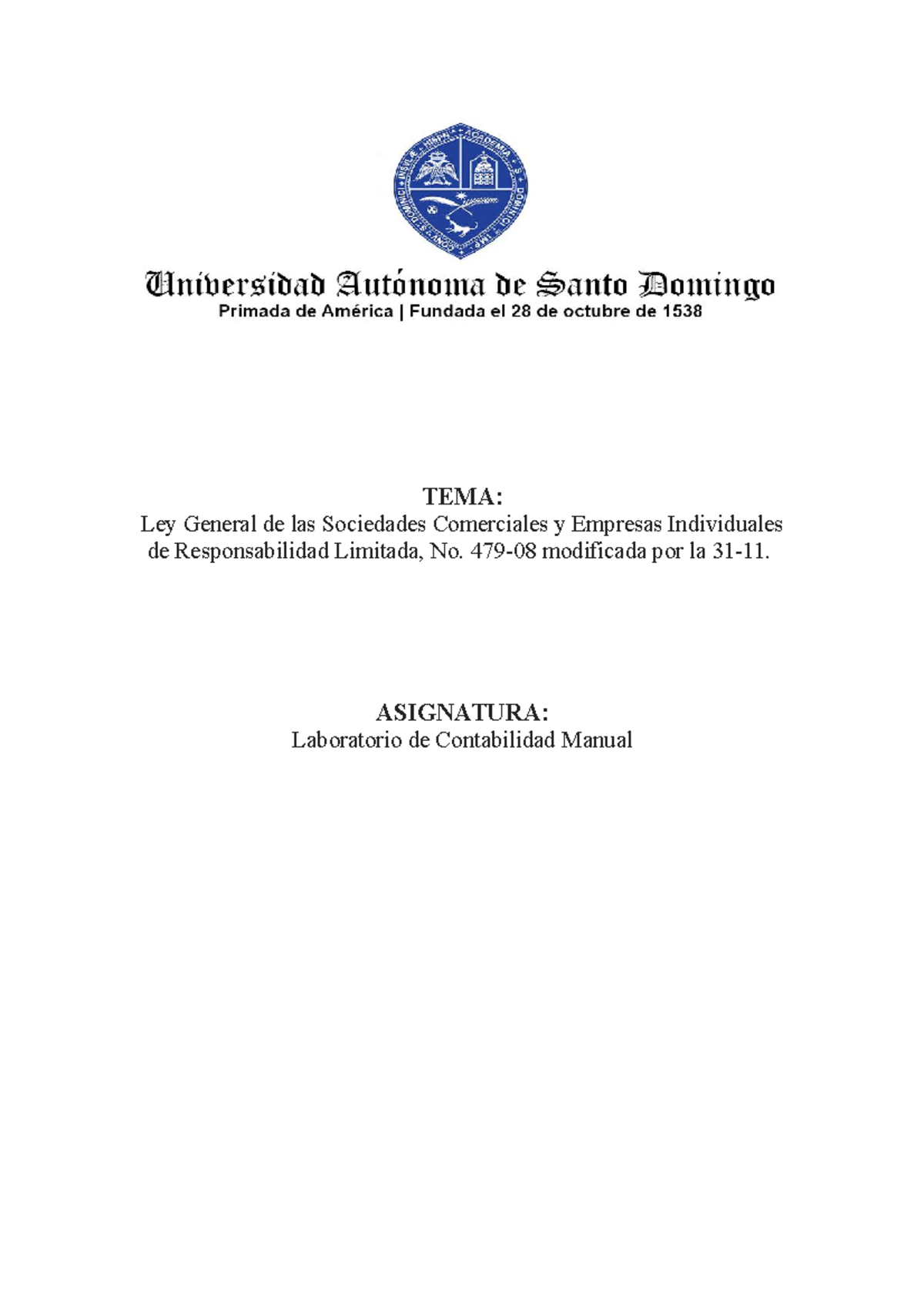 Ley General de las Sociedades Comerciales - 479-08 modificada por la 31 ...