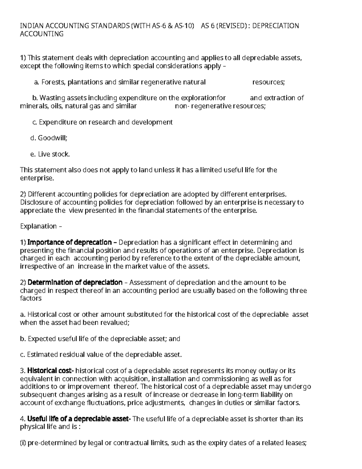 Indian Accounting Standard - INDIAN ACCOUNTING STANDARDS (WITH AS-6 ...