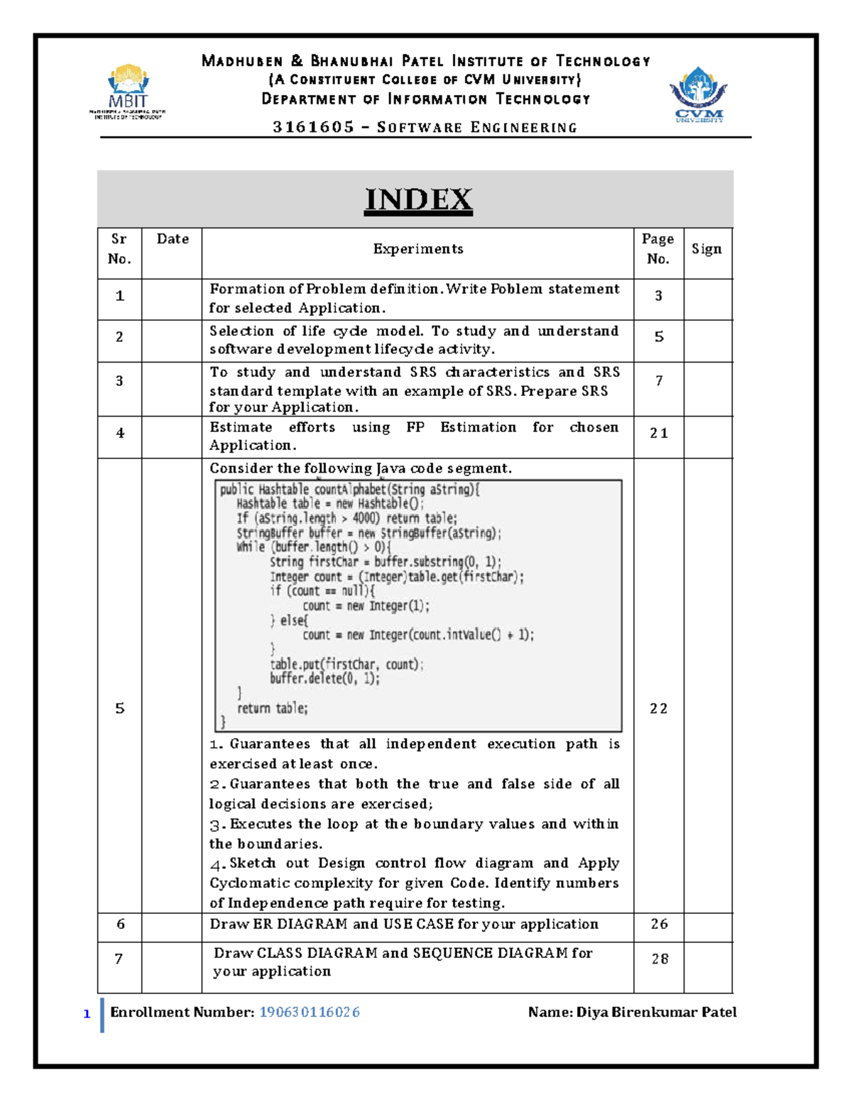 Software engineering practical file - (ACONSTITUENT COLLEGEOFCVM UNIVERSITY) DEPARTMENTOF - Studocu