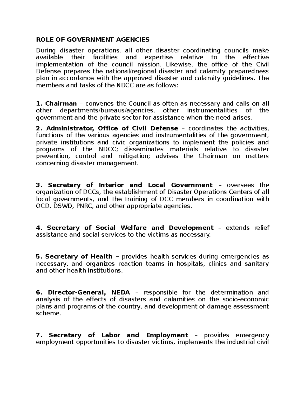 Lesson 6 ROLE OF THE Government ABC Resuscitation this is continuation ...