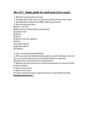 BIO 115 Exercise 6A Summer 2021 Blood Cells - BIO 115 Human Biology Ex ...