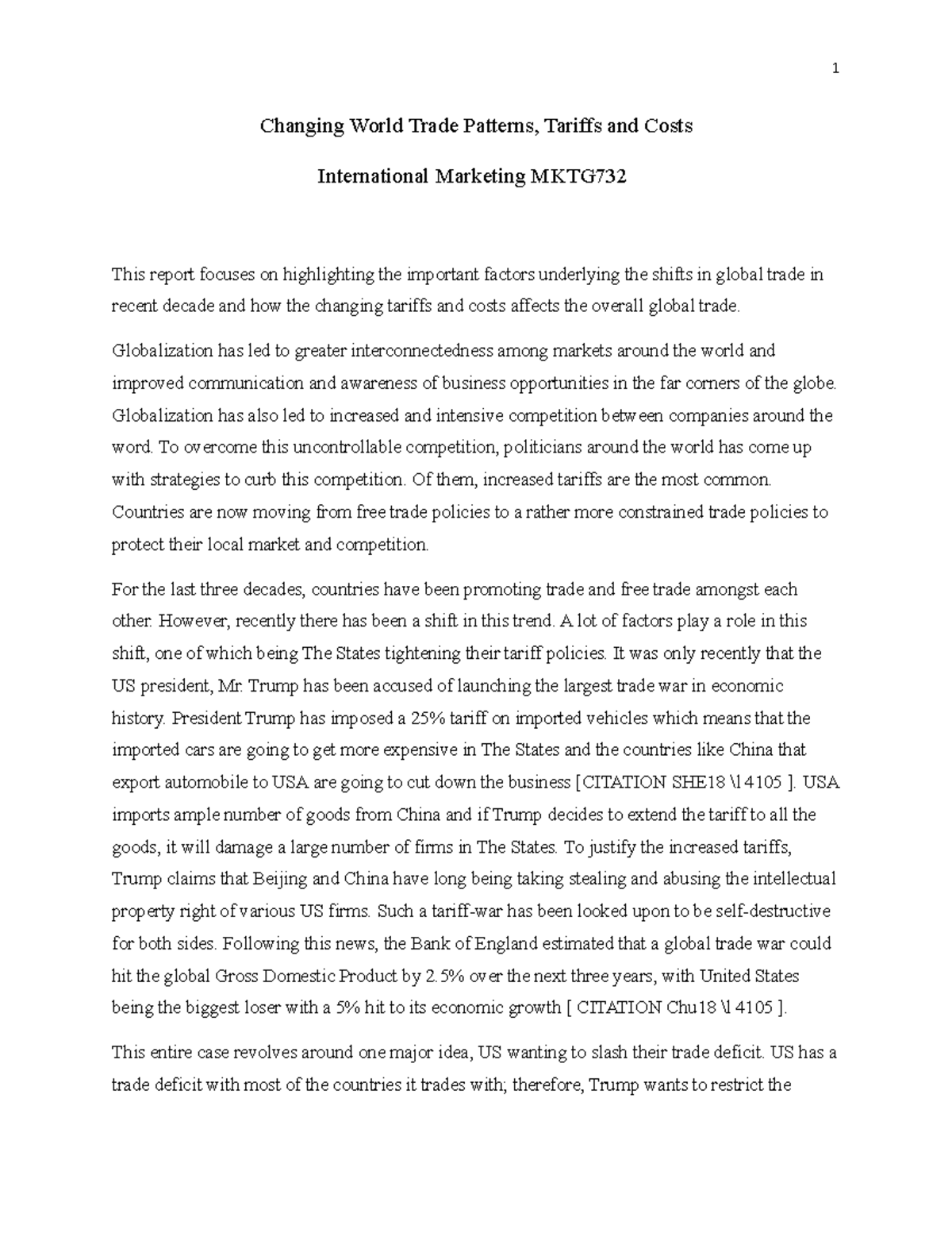 Changing World Trade Patterns - Globalization has led to greater ...