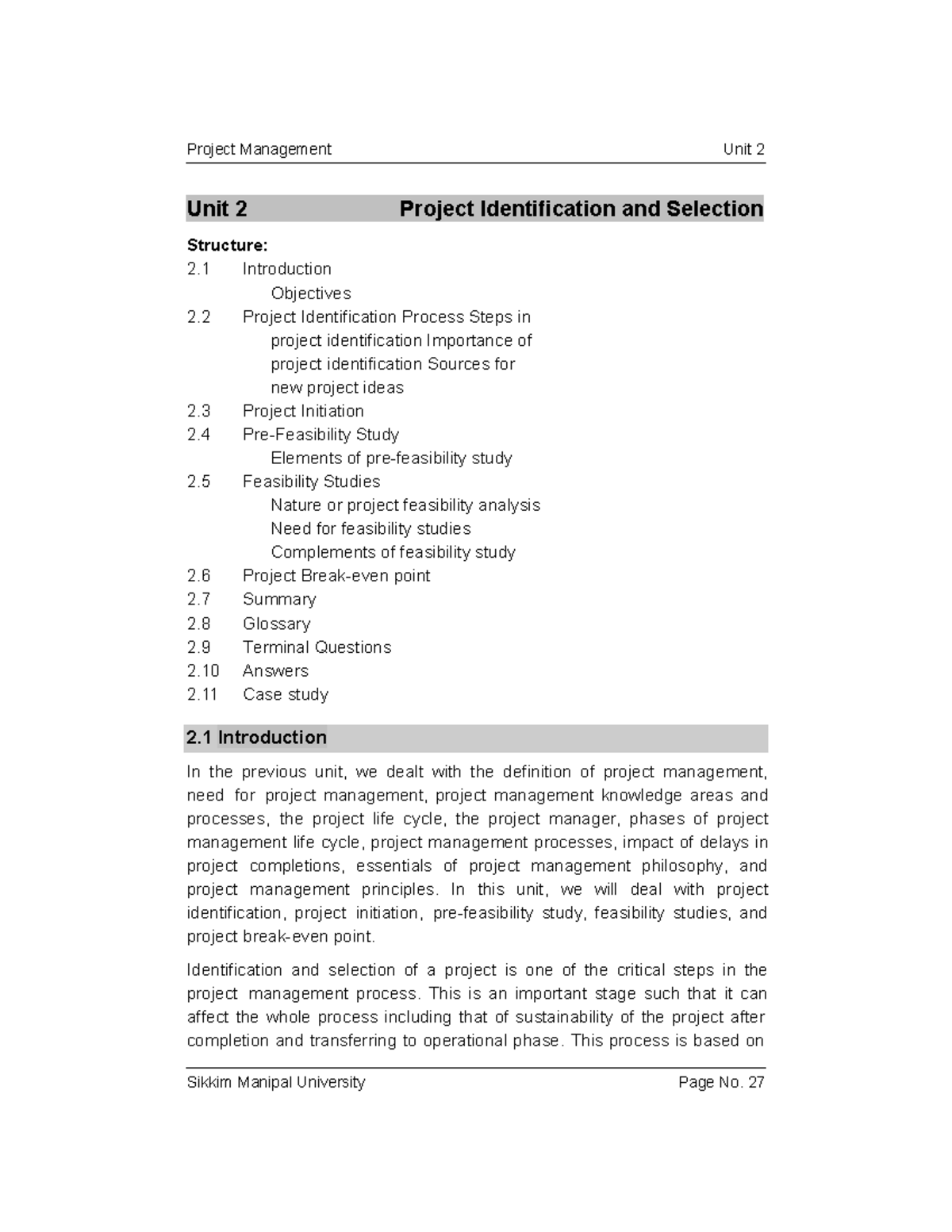 124746133-Mb0049 - projects - Unit 2 Project Identification and ...