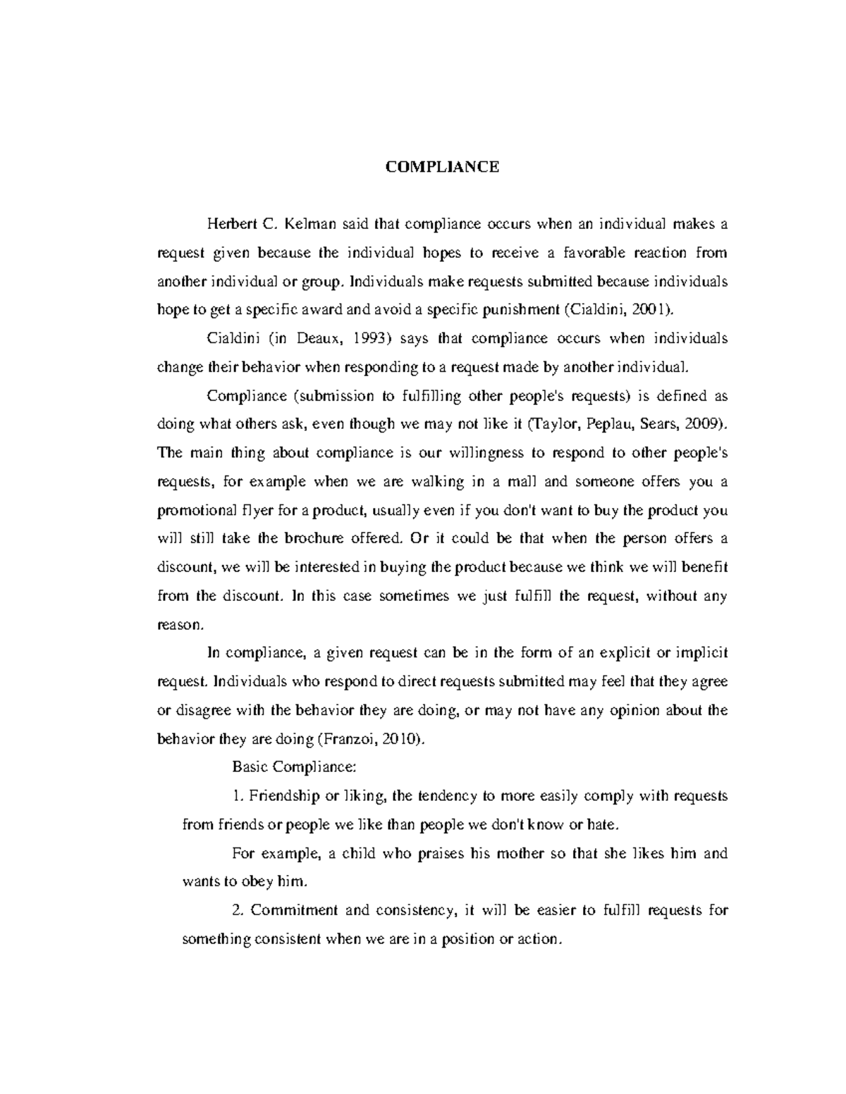 42. Compliance Theory - Social Psychology - COMPLIANCE Herbert C ...