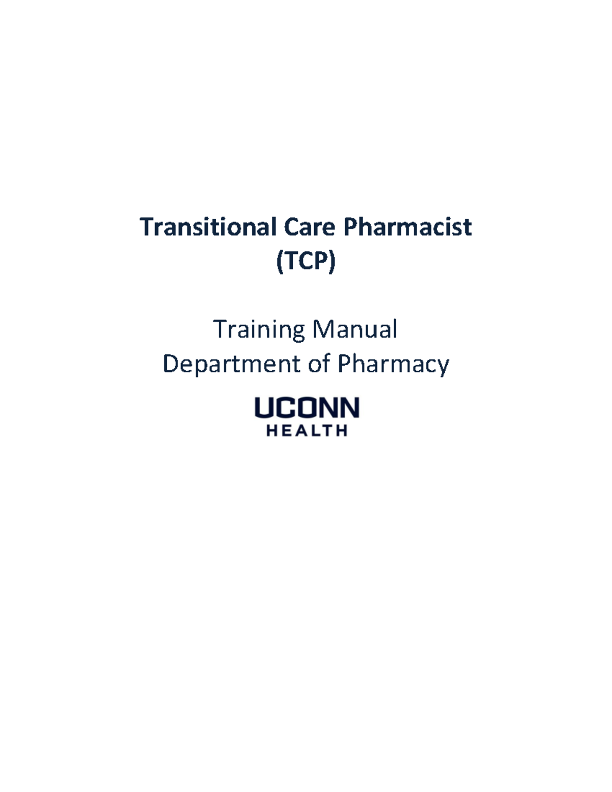 Tcp training guide - Nice - Transitional Care Pharmacist (TCP) Training ...