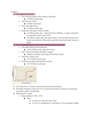 Study notes for BI-216 Exam #2 - Study notes for Exam 3, Monday ...
