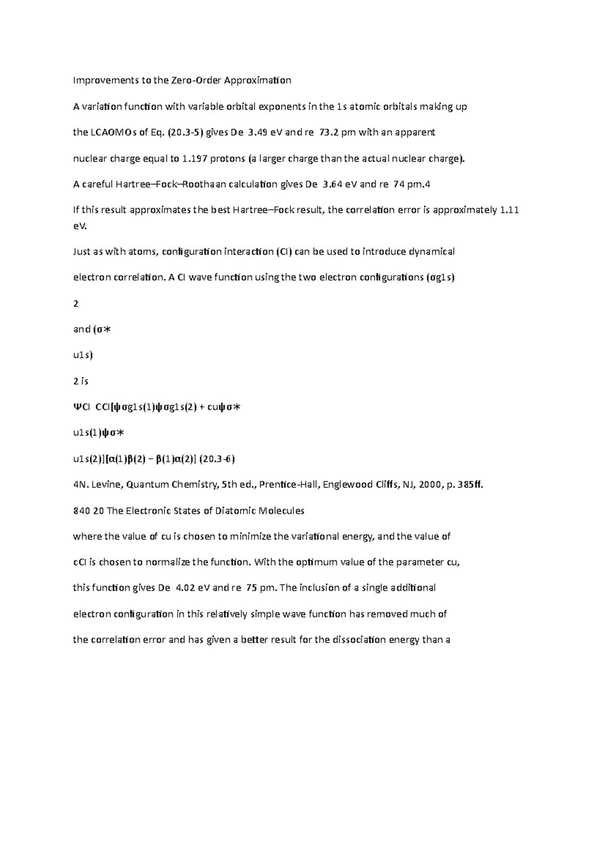 Improvements to the Zero - Improvements to the Zero-Order Approximation ...