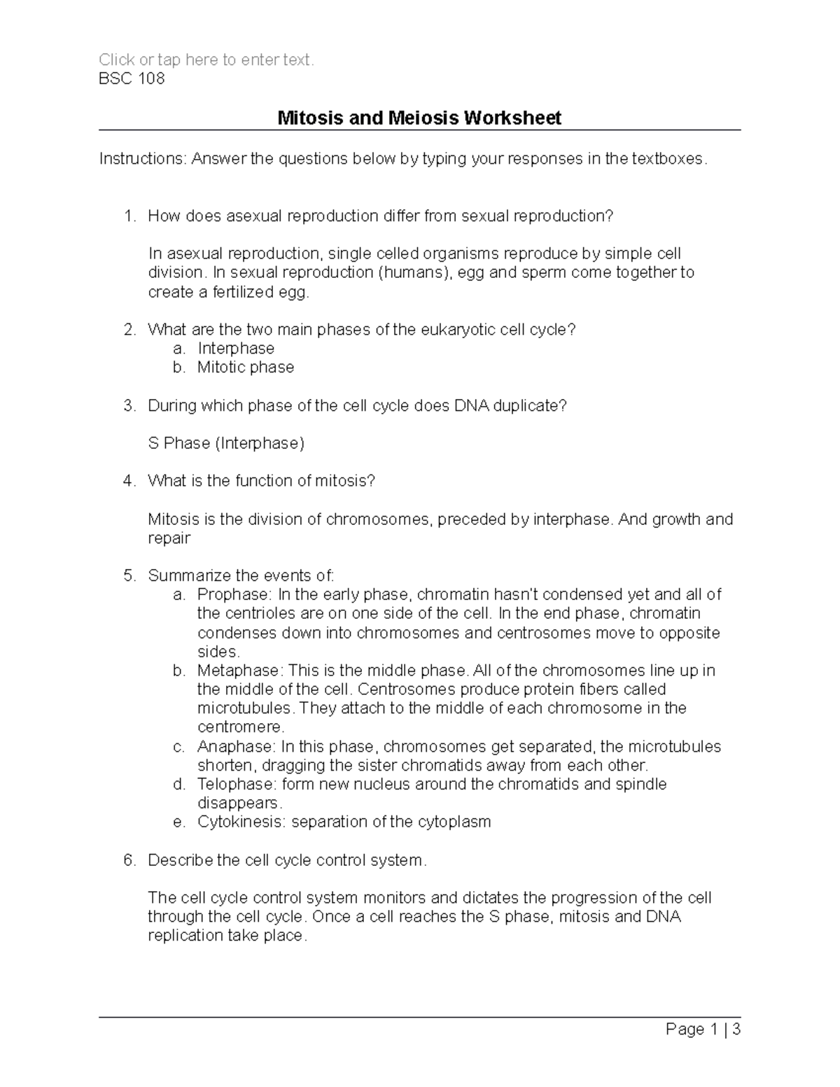 BSC 108 MMW - Mitosis and Meiosis Worksheet - Click or tap here to ...
