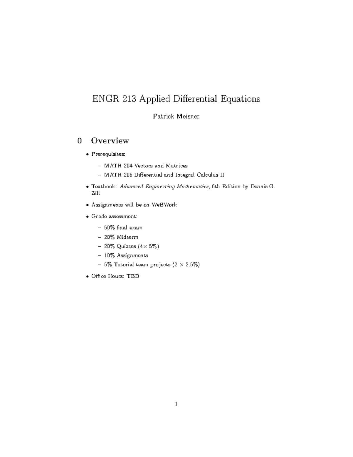 Lecture 1/ordinary equation - ENGR 213 - Concordia - Studocu