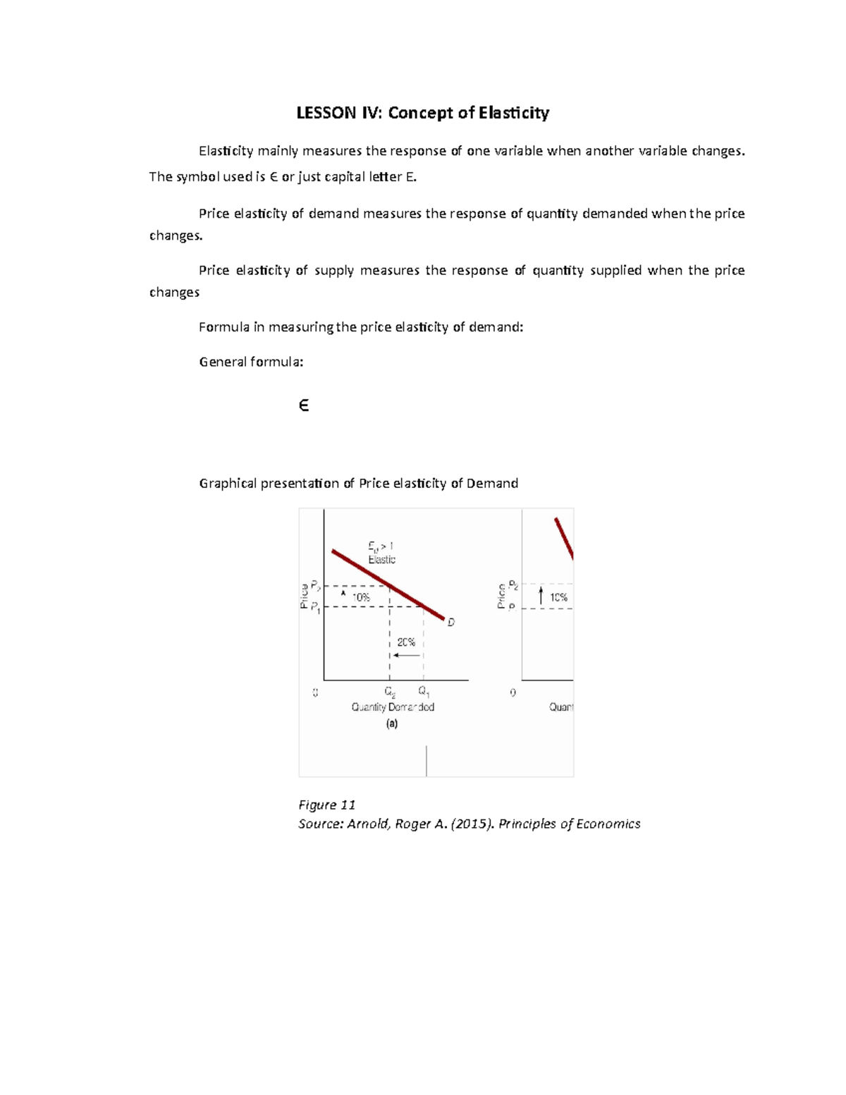 Concept of Elasticity - LESSON IV: Concept of Elasticity Elasticity ...