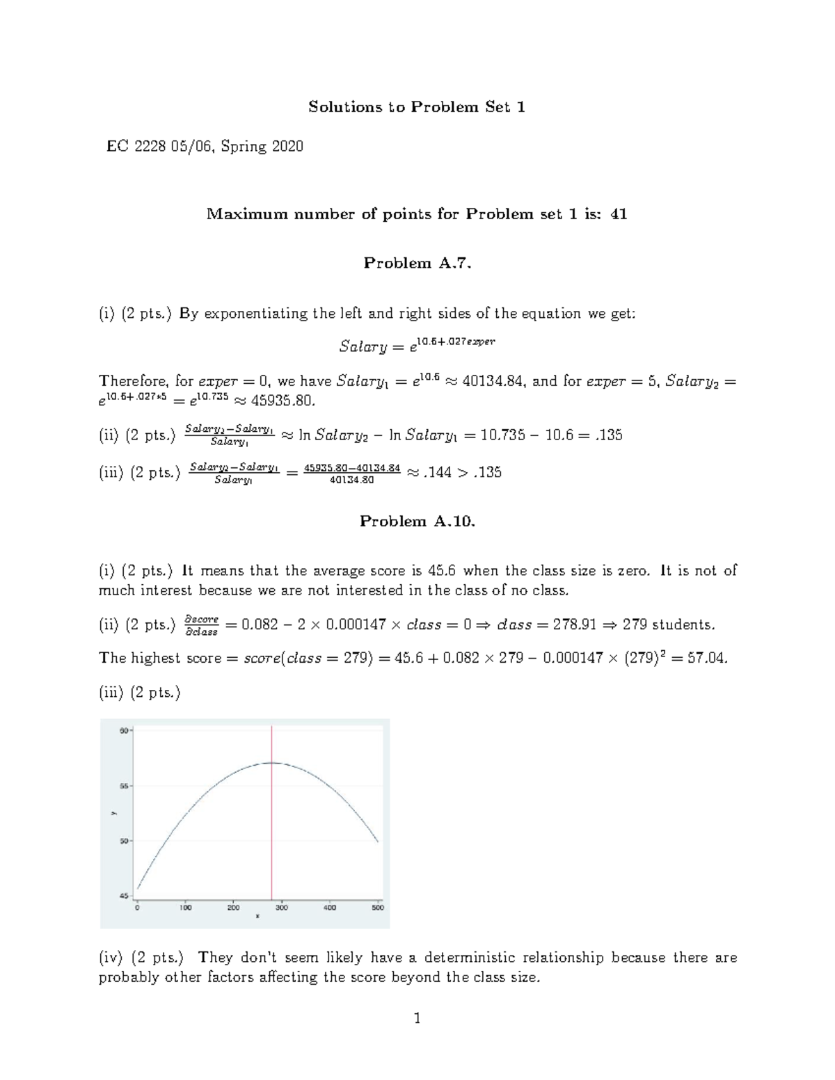 Problem Set 1 Solutions - Solutions to Problem Set 1 EC 2228 05/06 ...