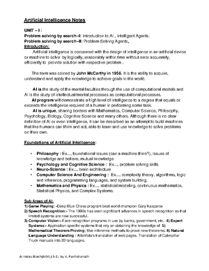 UNIT III Full Notes - artificial intelligence - UNIT - III Logic and ...