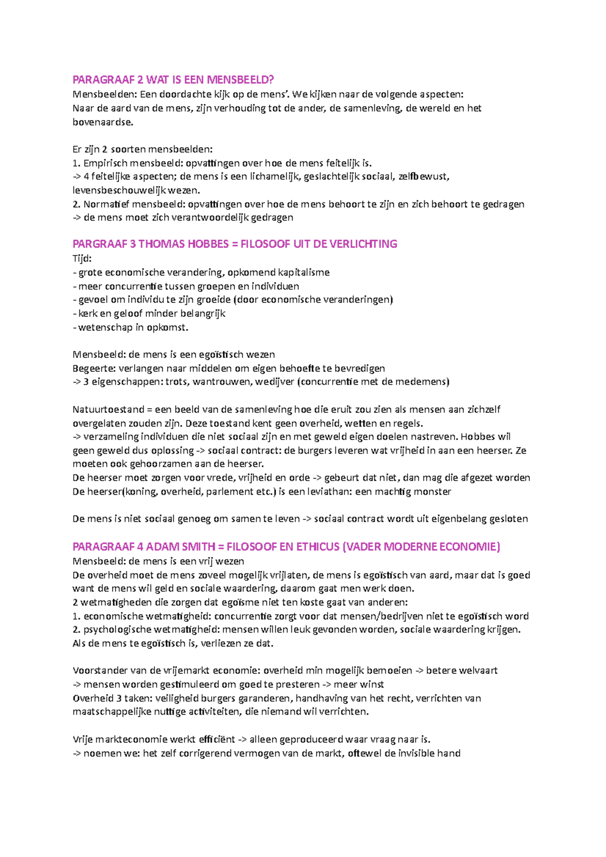 Samenvatting p1 v4 - PARAGRAAF 2 WAT IS EEN MENSBEELD? Mensbeelden: Een ...