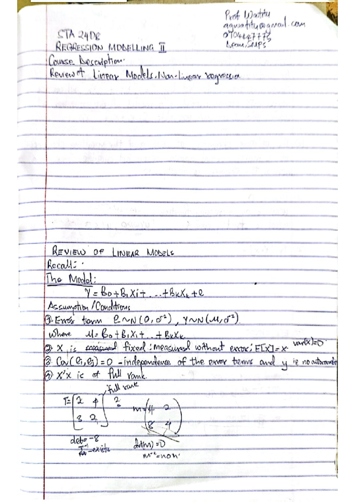 Regression - Actuarial science - Studocu