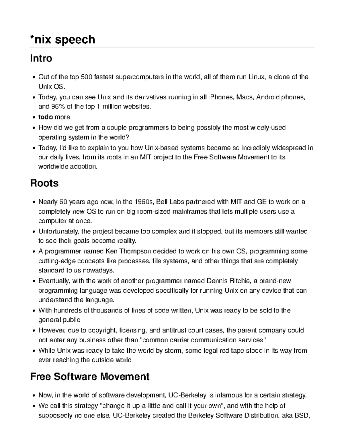 Informative speech - Out of the top 500 fastest supercomputers in the ...