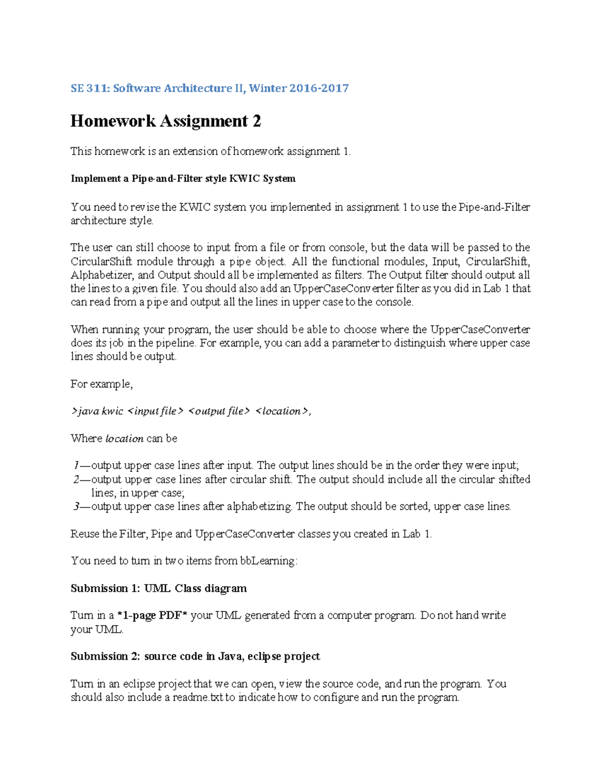 A2 - ASSIGNMENT 2 - SE 210 - Studocu