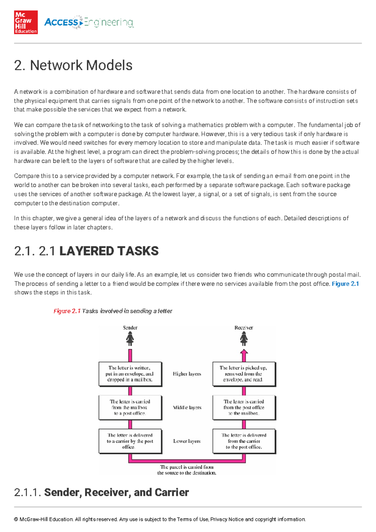 2,1 and 2.2 Data Comm - data - 2. Network Models A network is a ...
