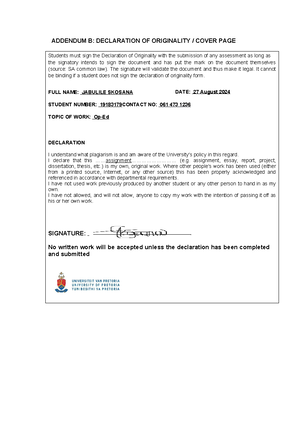 JMG 200 assignment 1 2024 - Jabulile Skosana u JMG 200 Assessment 1 – 2024 Topic: Purpose of ...