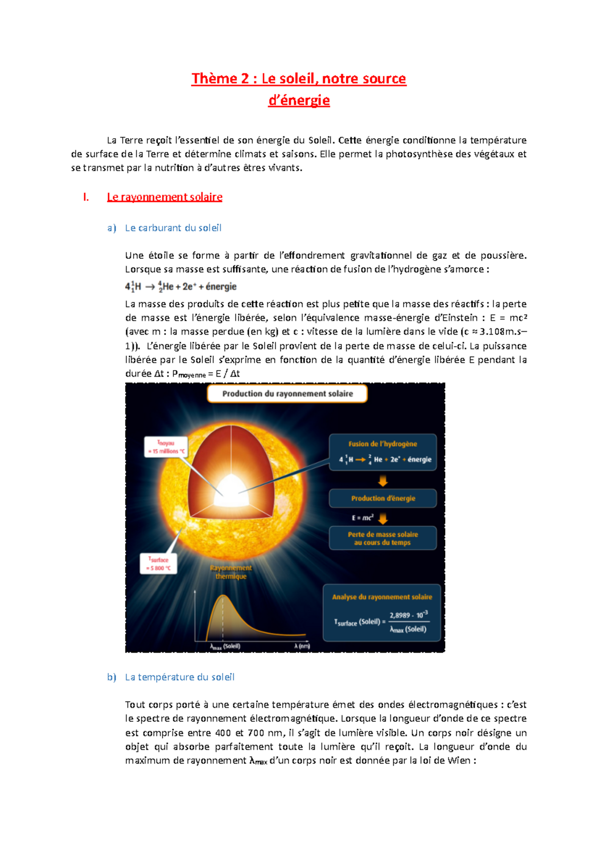 Source d’énergie - Le soleil - Thème 2 : Le soleil, notre source d ...