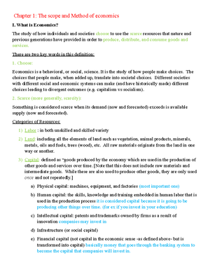 Additional Handout Chapter 1 Econ - Chapter 1 – Additional Problem The ...