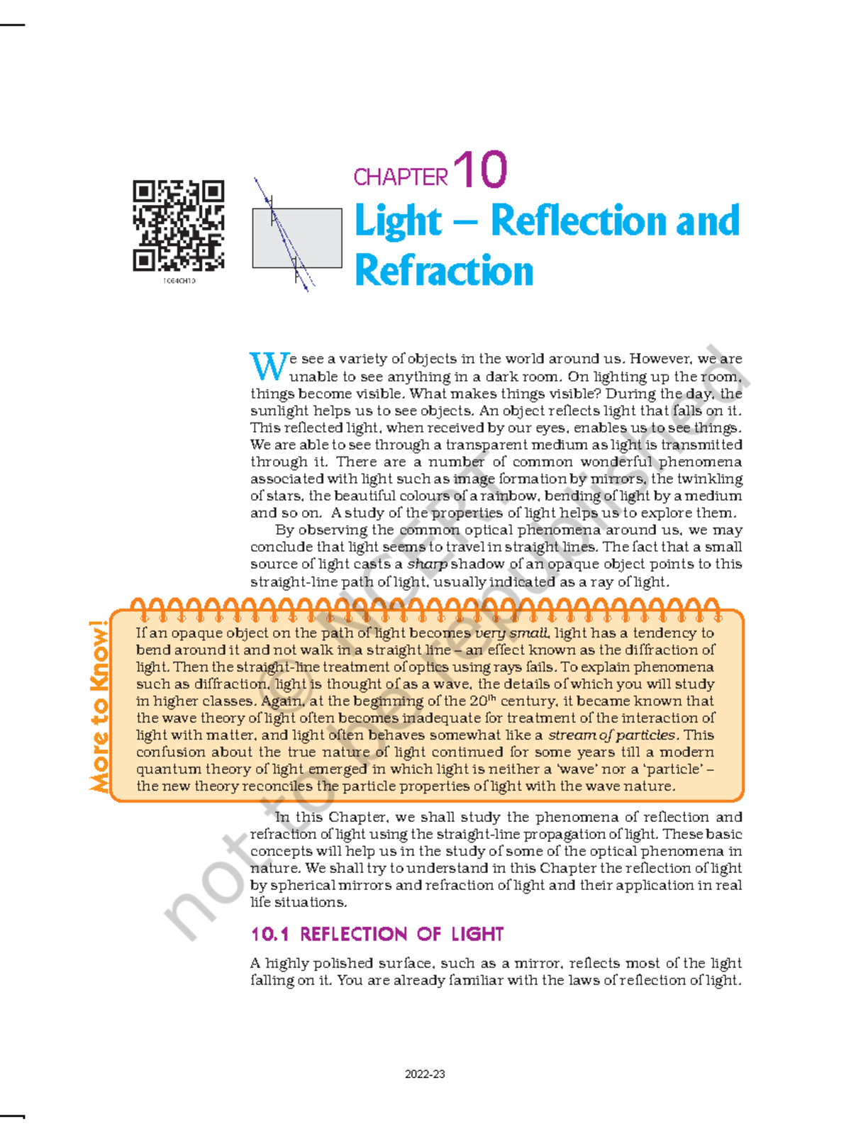 Jesc110 - Learning material - CHAPTER 10 Light Reflection and ...