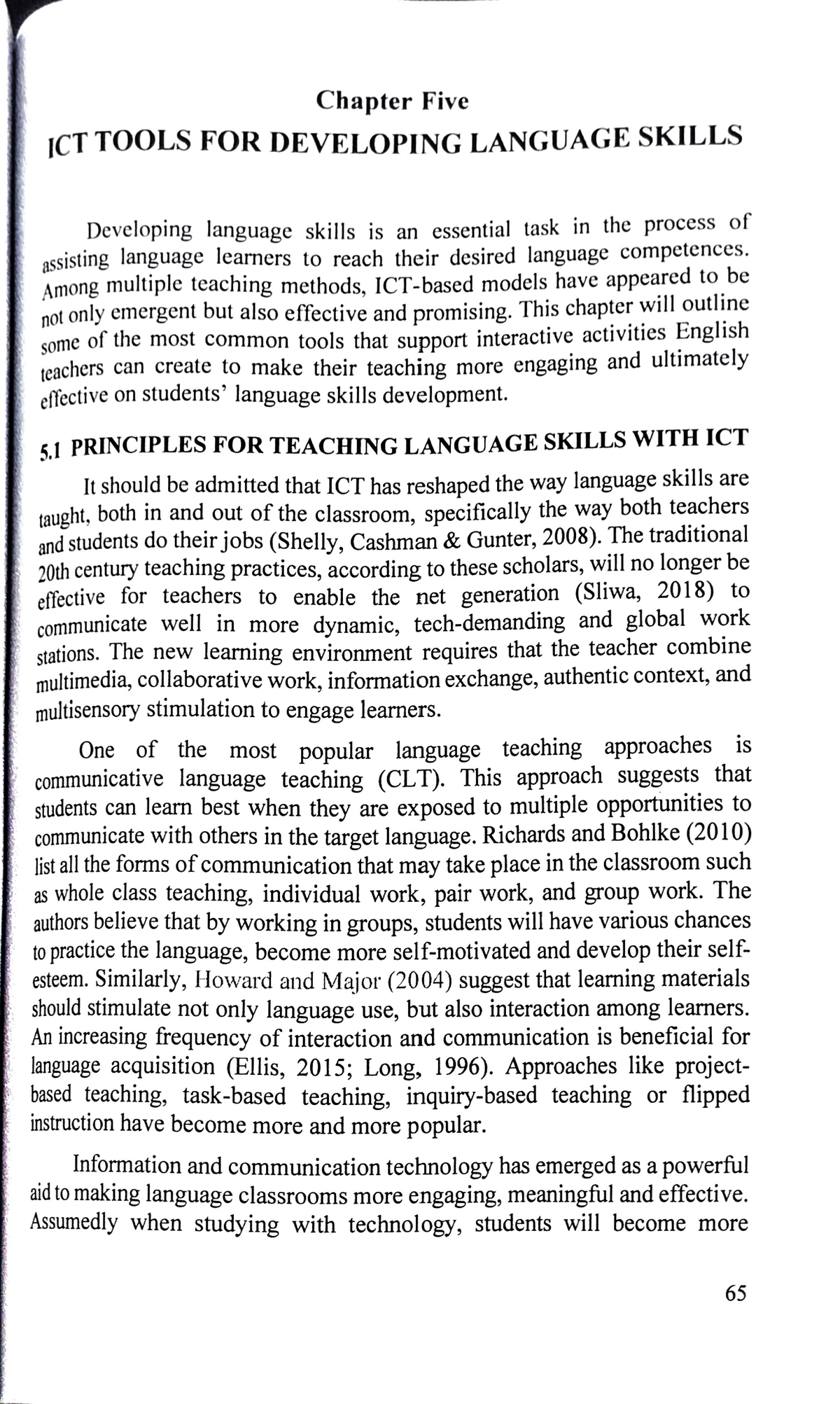 Chapter Five. ICT Tools FOR Developing Language Skills - Chapter Five ...