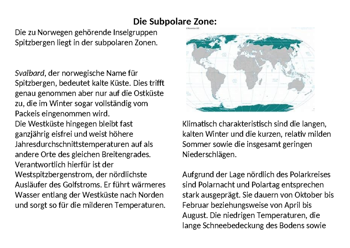 Subpolare zonen - Die Subpolare Zone: Die zu Norwegen gehörende ...