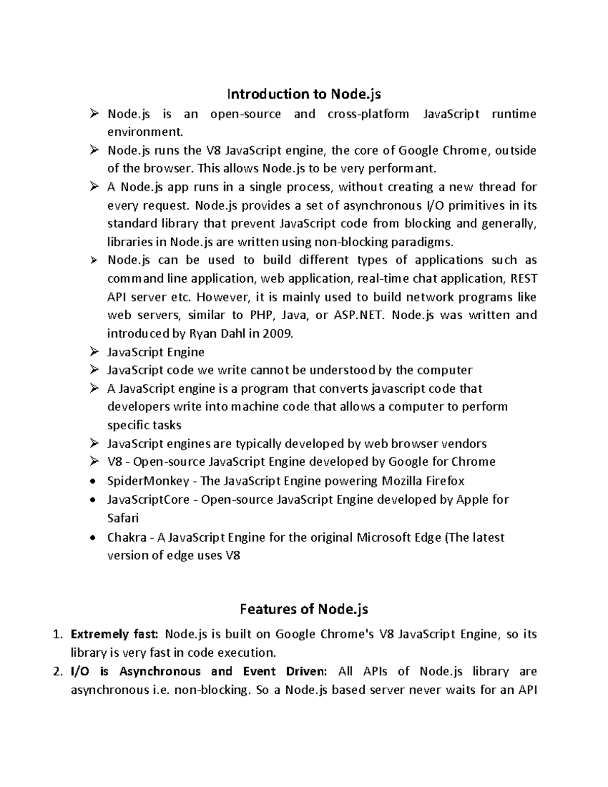 UNIT 3 Nodejs - advanced web technplogies - Introduction to Node Node is an open-source and ...