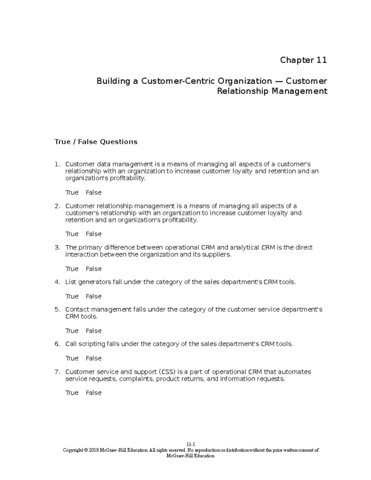 TBChap 011 - sdfsd - Chapter 11 Building a Customer-Centric ...