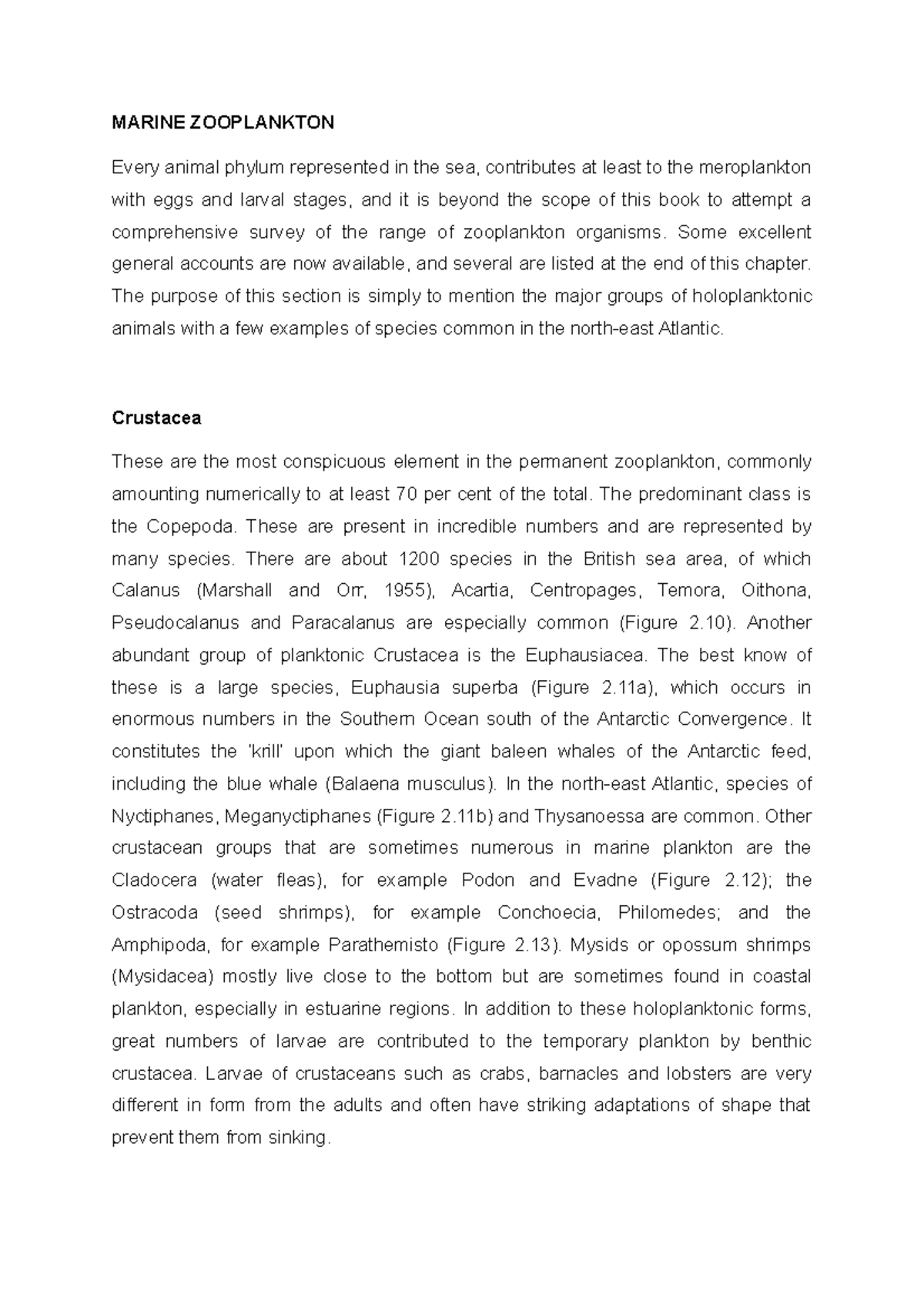 Marine Zooplankton - MARINE ZOOPLANKTON Every animal phylum represented ...