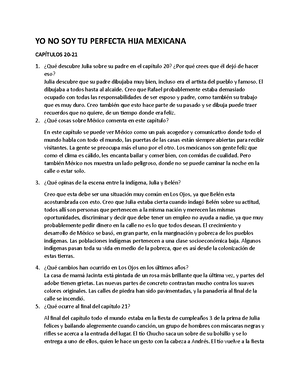 NO SOY TU Perfecta HIJA Mexicana- Preguntas DE LOS CAPÍ Tulos - YO NO ...