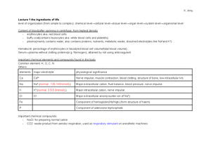 Lecture 1 & tutorial 1 notes (amino acids & proteins) - Lecture 1 amino ...