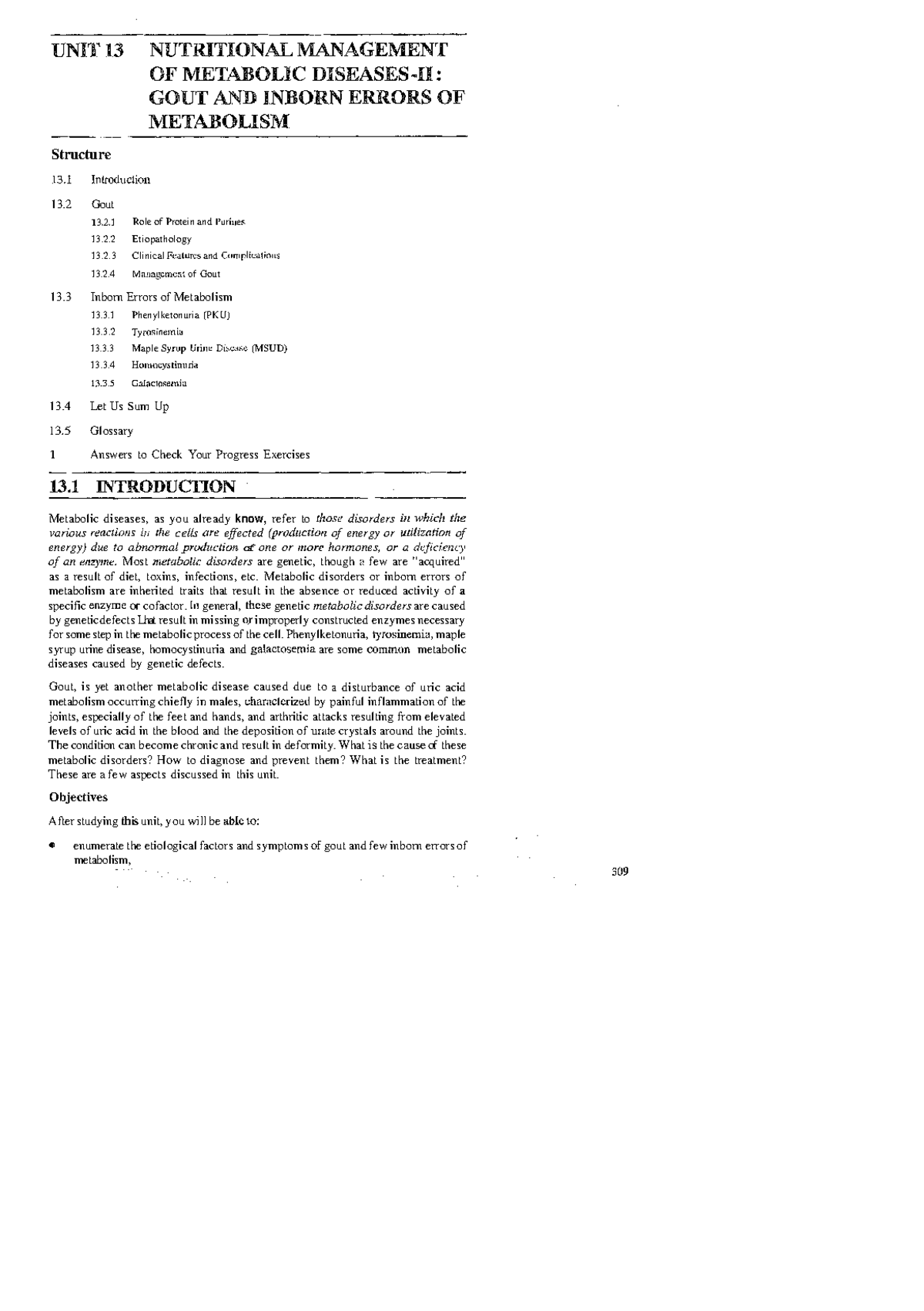 Unit-13 - Introduction to psychology - UNIT 13 OLIC DISEASES -11 : Structure 13 Gout 13.2 Role ...