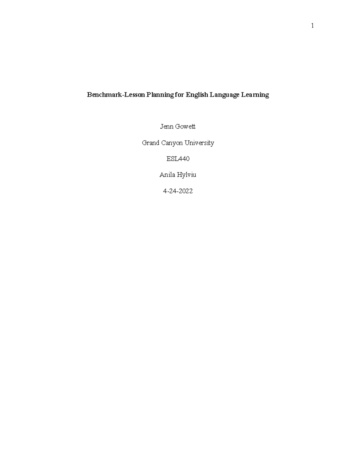 Reflection, worksheets, other attachments for benchmark - Benchmark ...