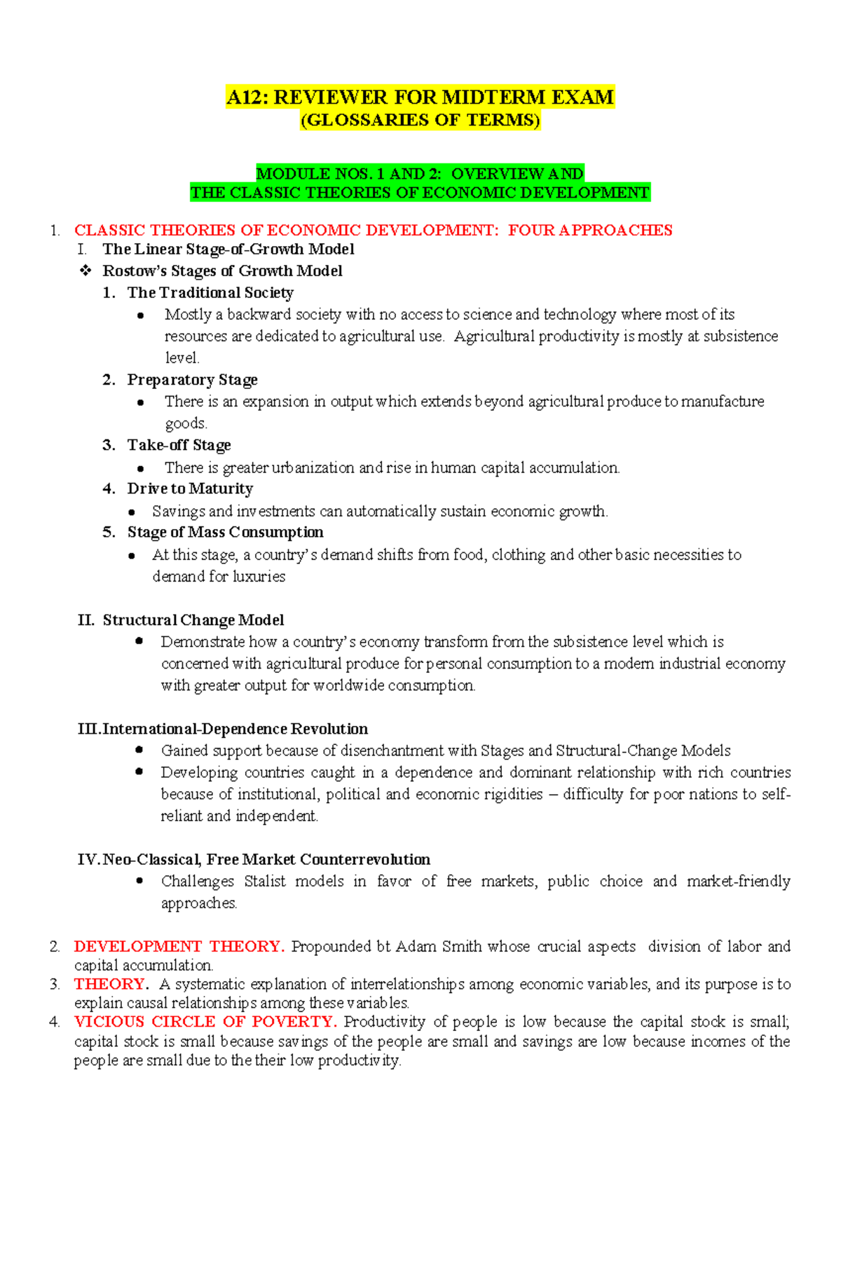 AE12 Reviewer FOR Midterm EXAM - A1 2 : REVIEWER FOR MIDTERM EXAM ...