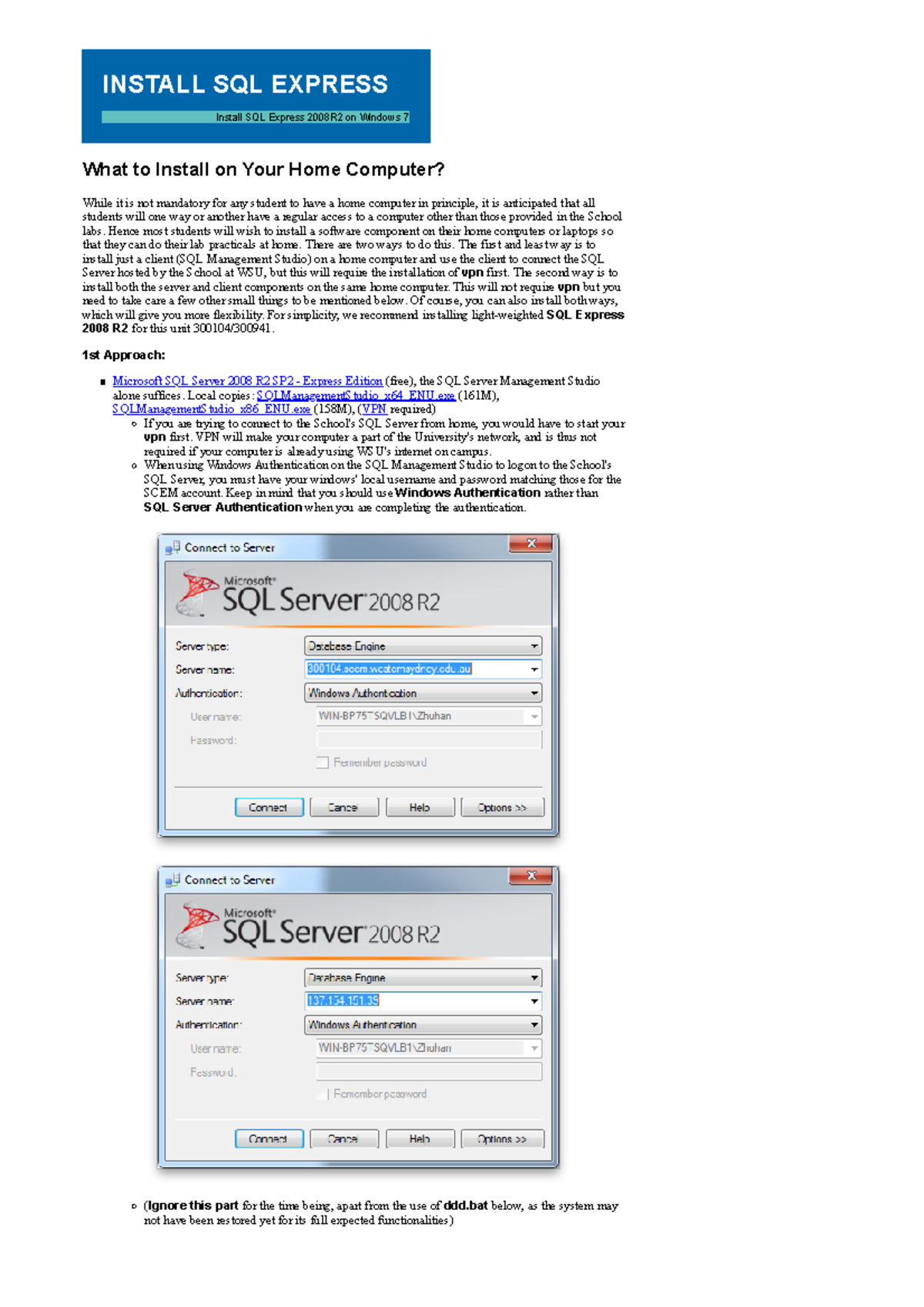 P1 install sql express - INSTALL SQL EXPRESS Install SQL Express 2008R2 ...