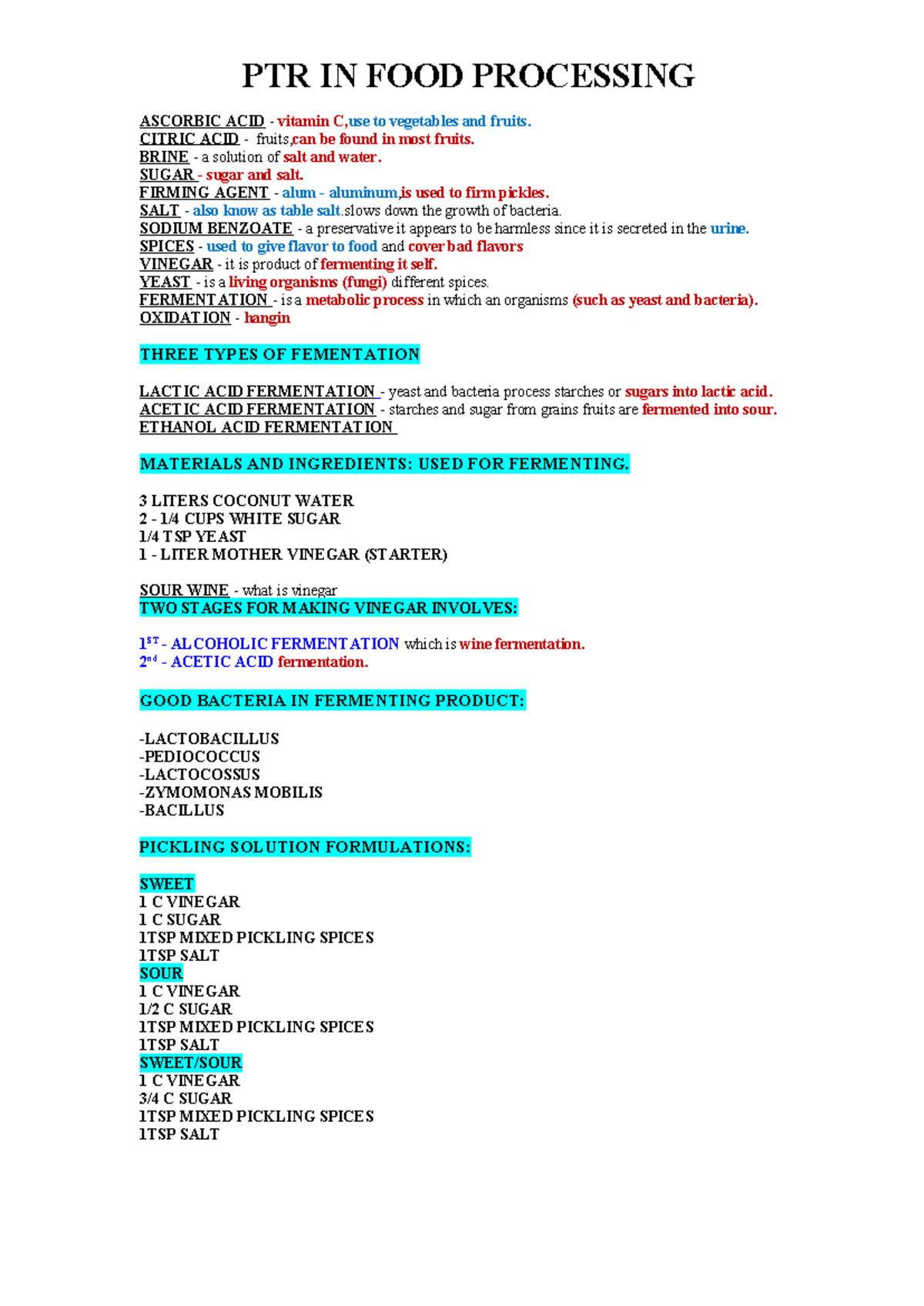 Ascorbic ACID - PTR IN FOOD PROCESSING ASCORBIC ACID - vitamin C,use to ...