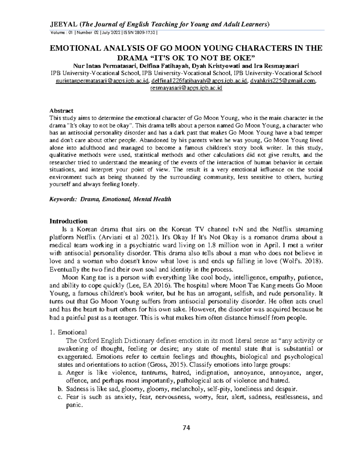 Emotional+Analysis+of+Go+Moon+Young+Characters+in+the+Drama - Volume ...