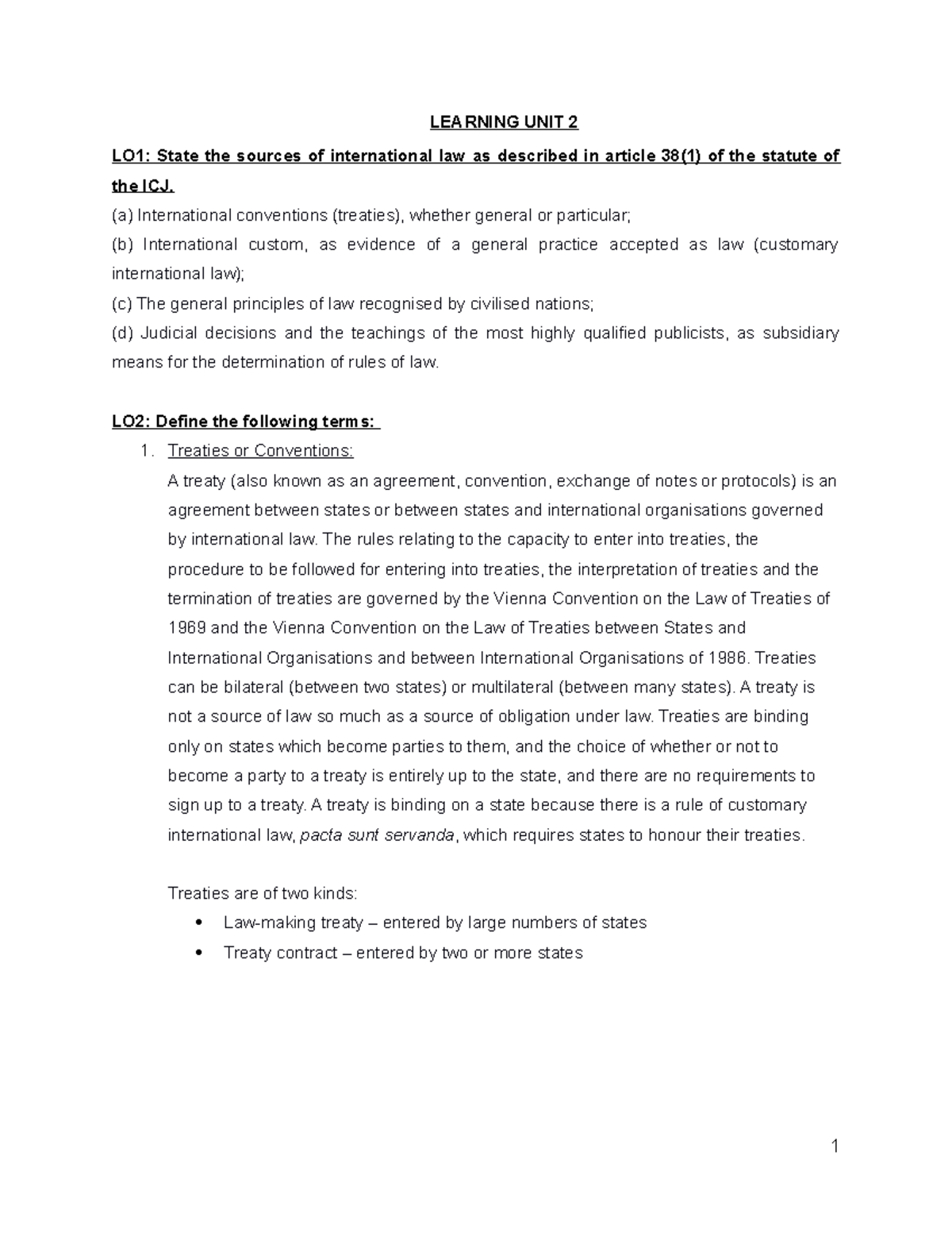 Learning UNIT 2 - LEARNING UNIT 2 LO1: State the sources of ...