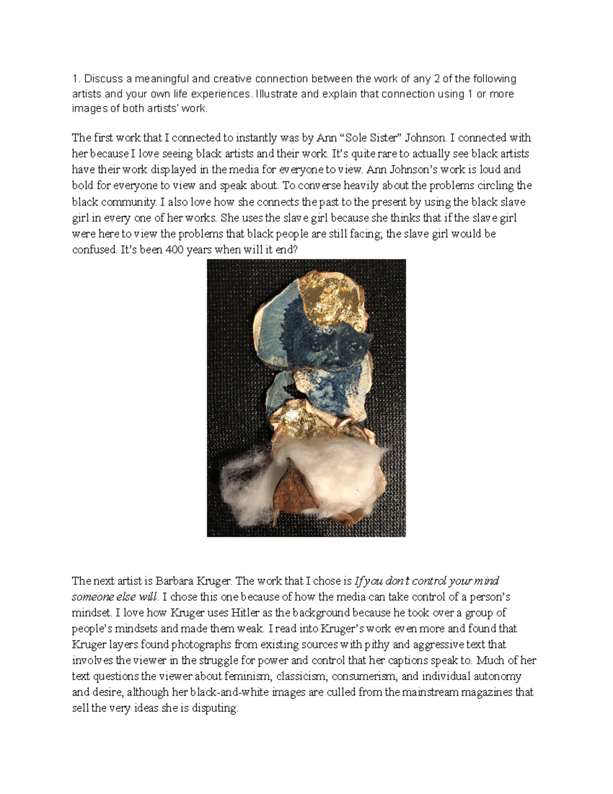 Contemporary Practices - Discuss a meaningful and creative connection ...