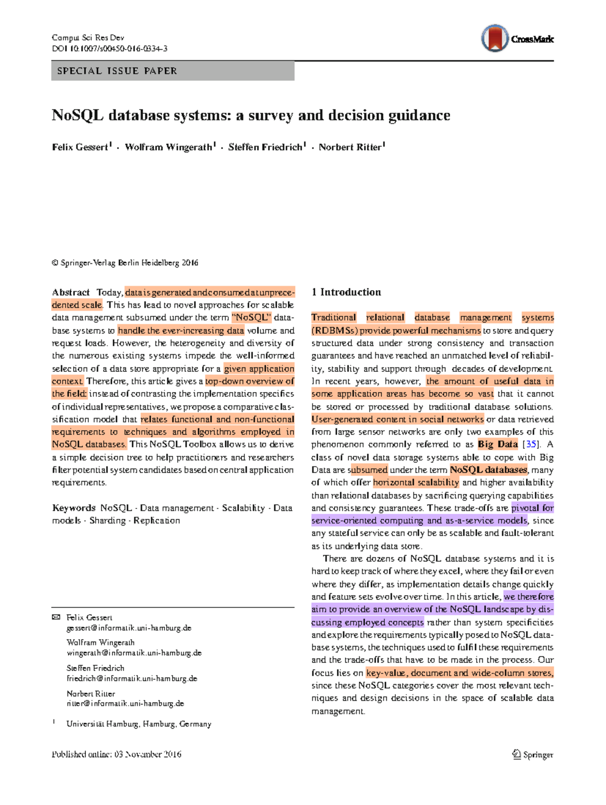 Paper del curso - Comput Sci Res Dev DOI 10/s00450-016-0334- SPECIAL ...