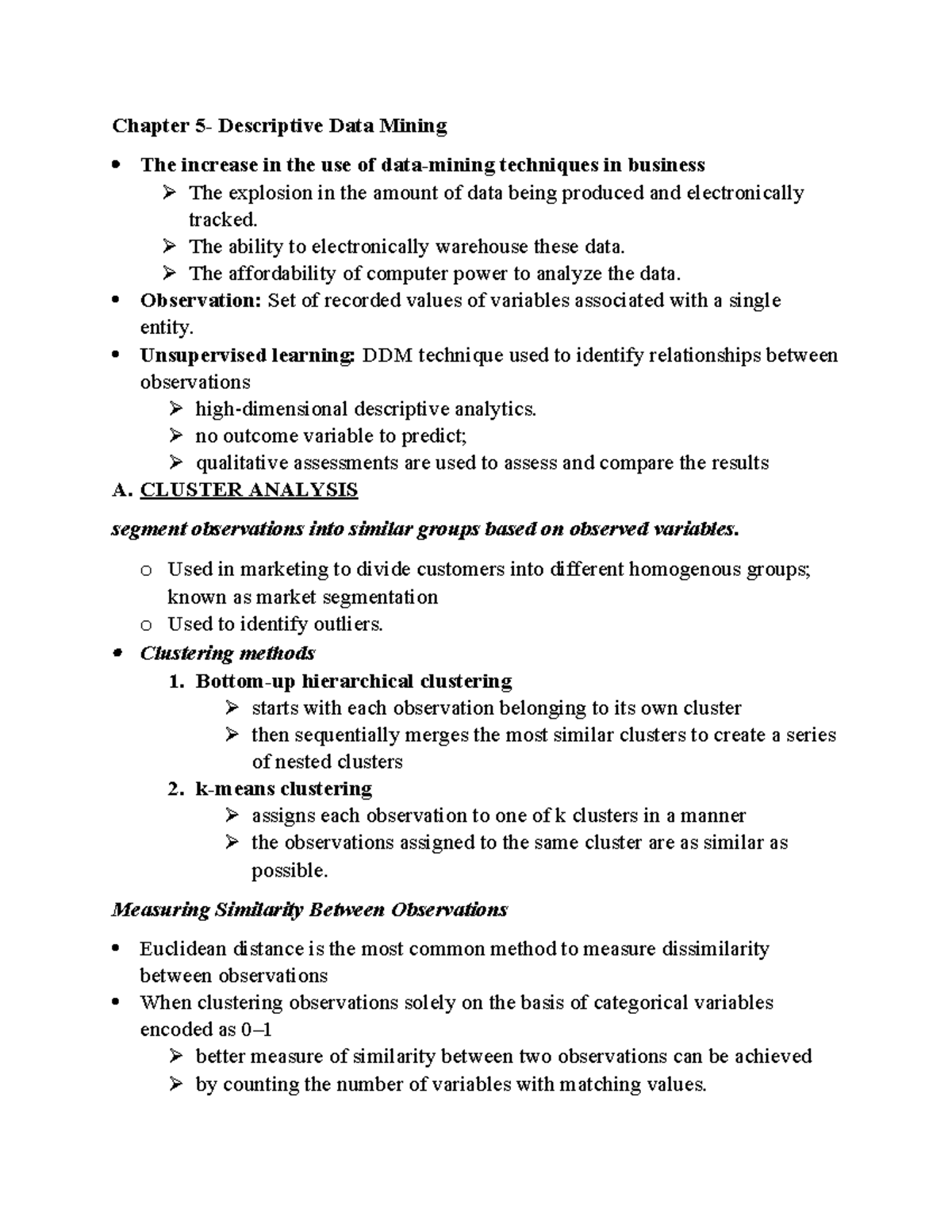 Chapter 5 Descriptive Mining Chapter 5 Descriptive Data Mining The Increase In The Use Of