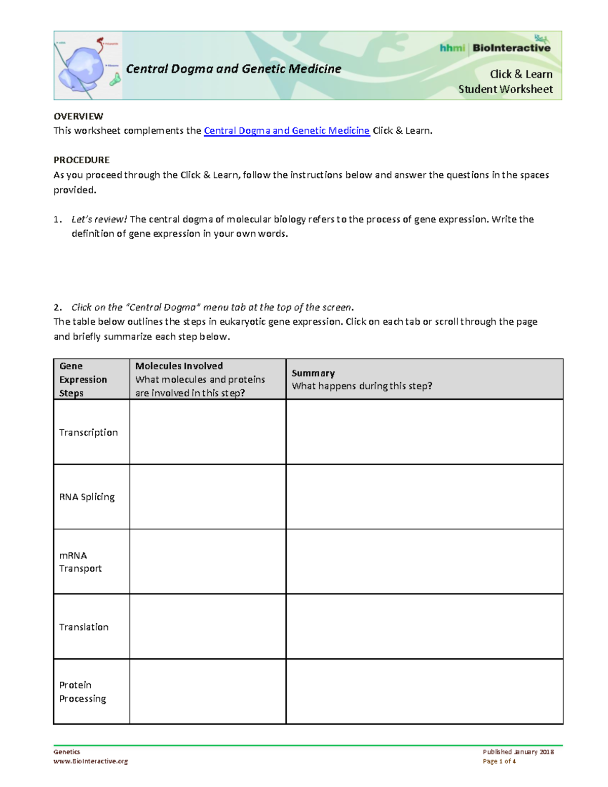 [Template] Click and Learn - Genetic Medicine - Genetics Published ...