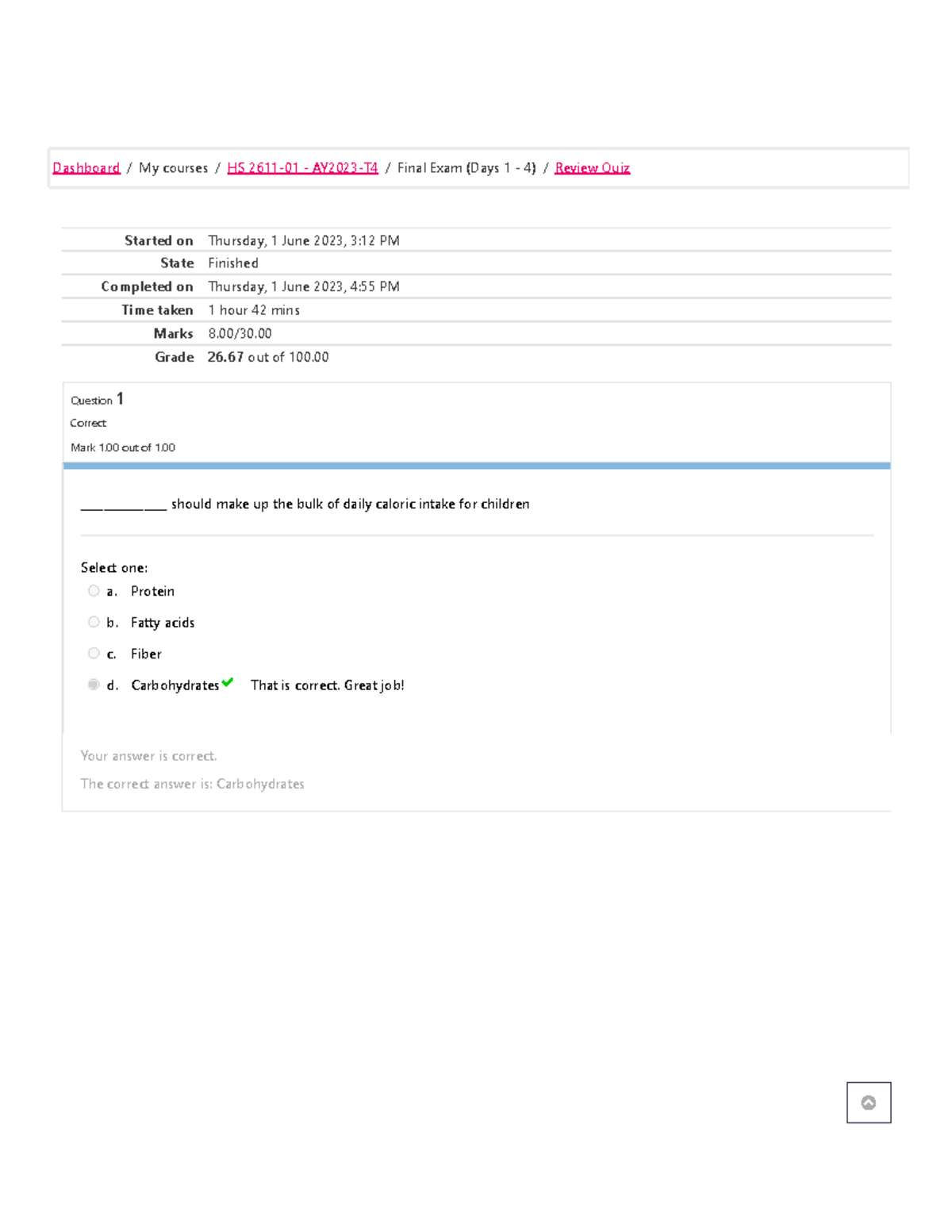 RQ - review before taking the exam - Started on Thursday, 1 June 2023 ...